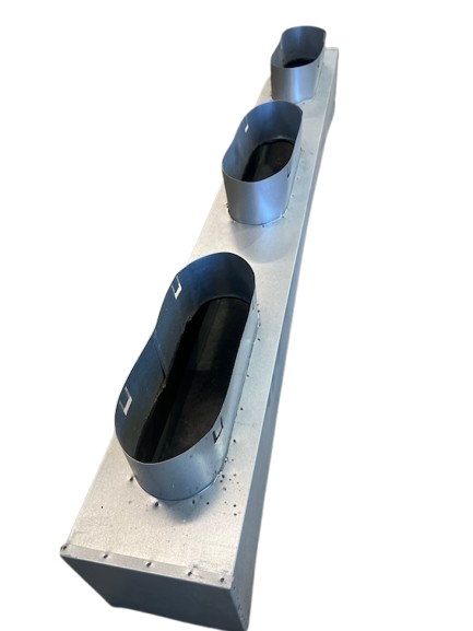 Galvanised Air Boot for Linear slot grille - DHM Technologies